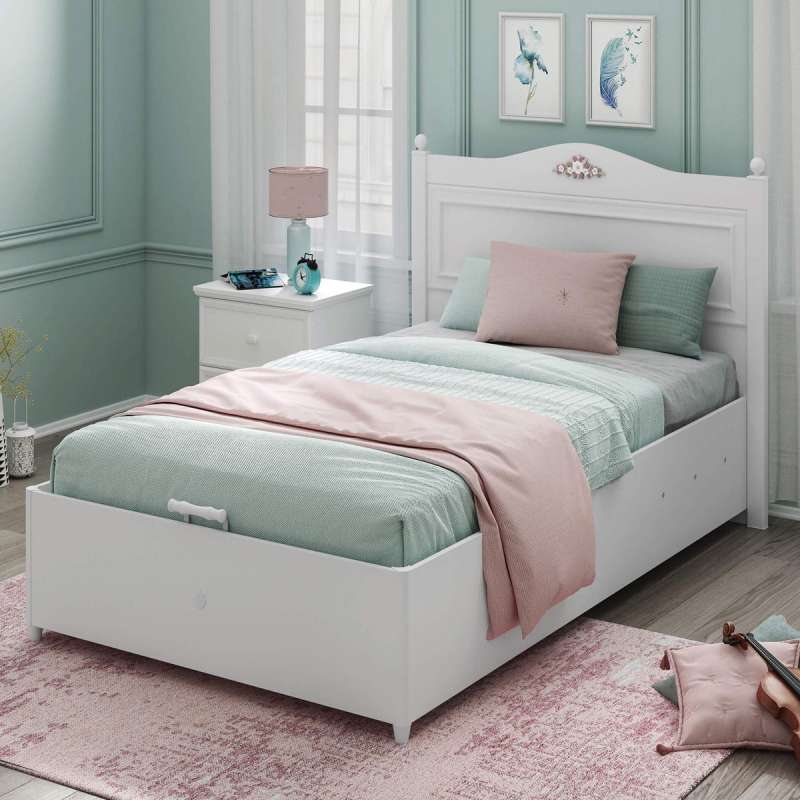 RUSTIC WHITE KREVET SA KUTIJOM (120x200 cm) 20.72.1706.00 | Akcija i Cena - URBAN LINE